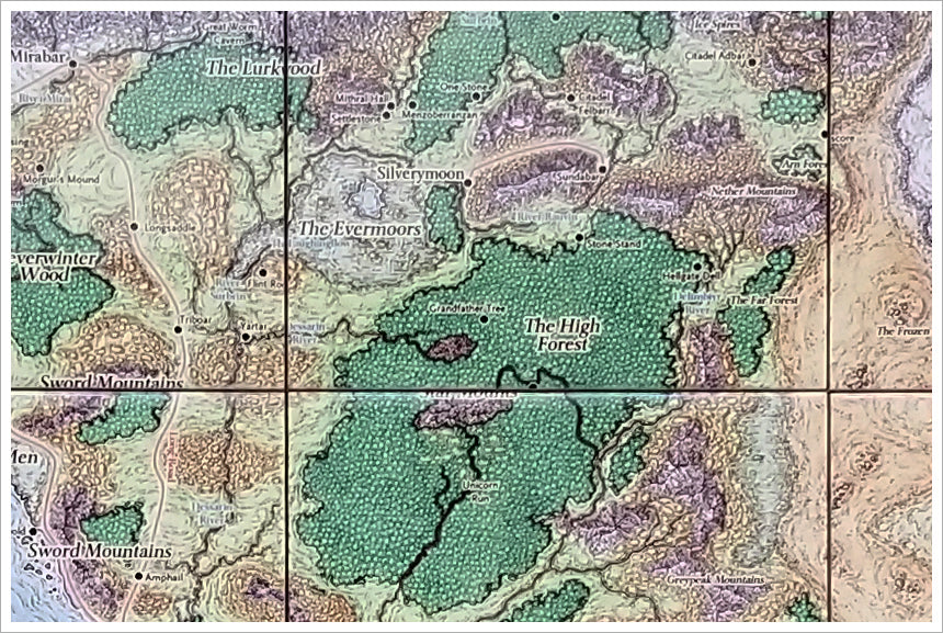 Dungeons & Dragons Forgotten Realms Faerûn Map Ceramic Tile Mural ...