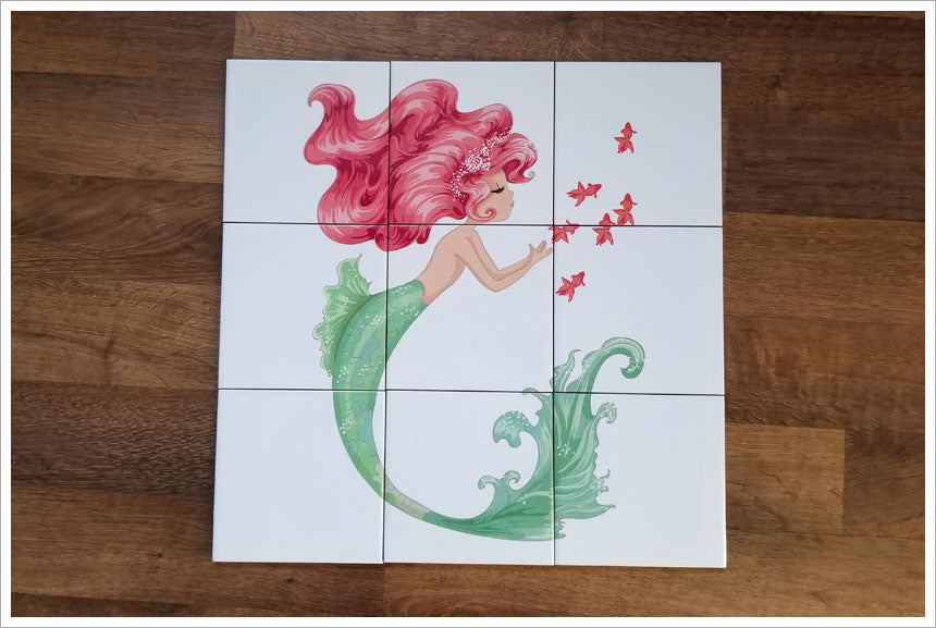 Mermaid Graphic Kitchen Backsplash Ceramic Tile Mural – iHave4Kings